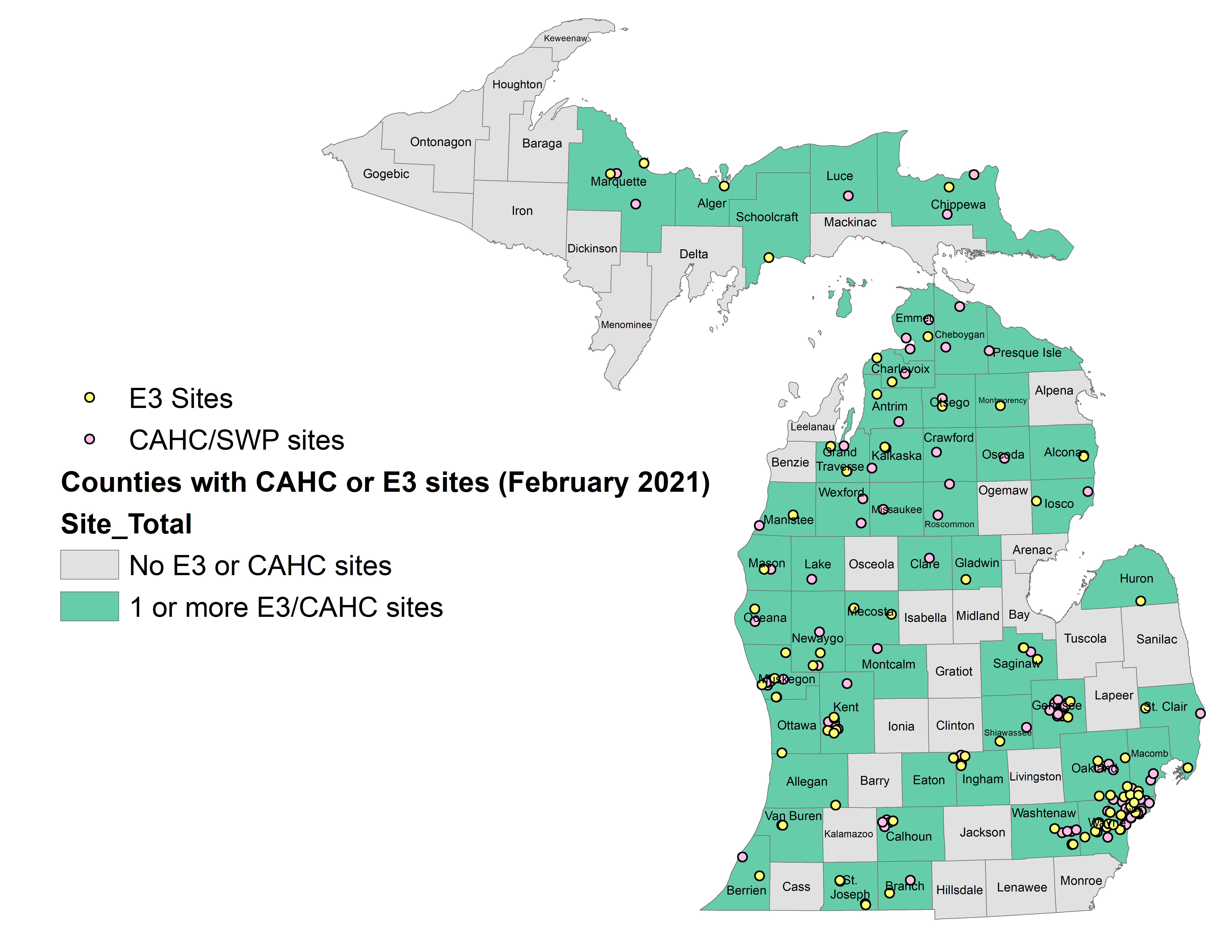 Dhs Michigan County Map West Service Areas Covered | Home Health Care