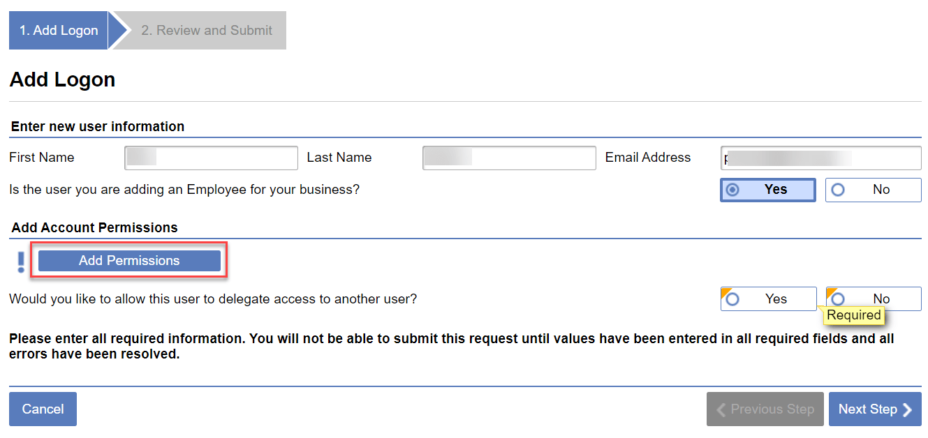 LEO - Manage Account Settings