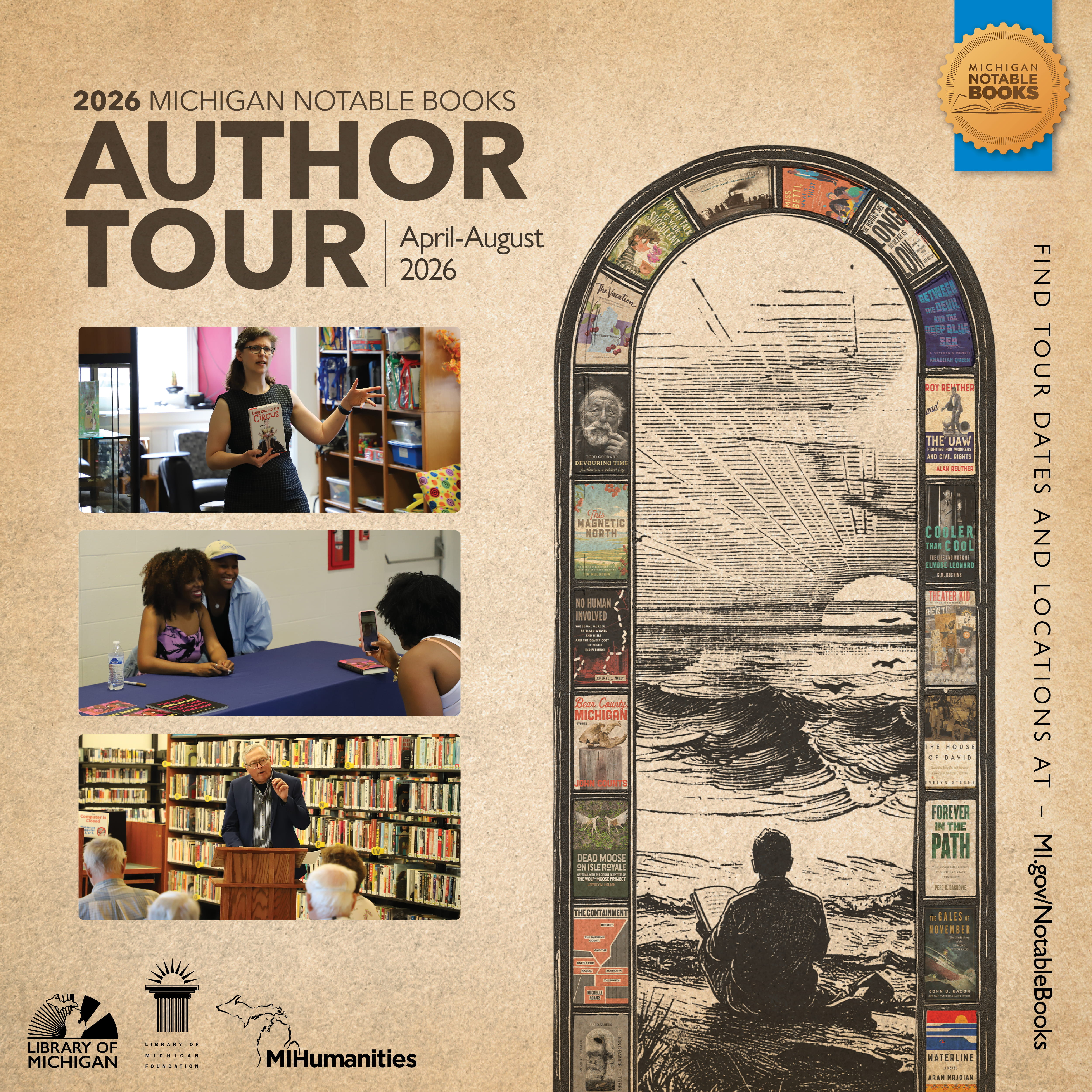 Promotional Graphics for Michigan Notable Books Program