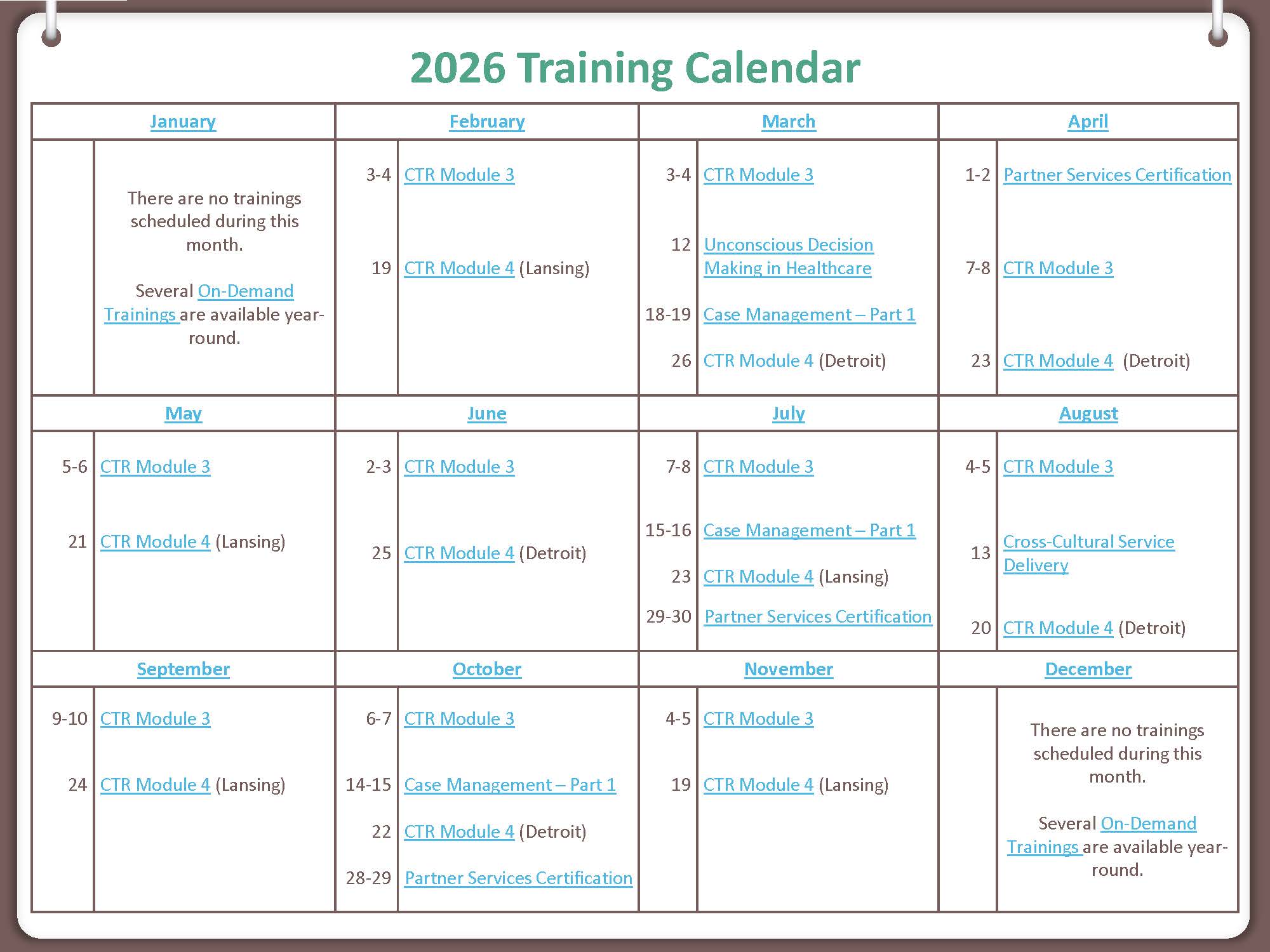 Training & Events