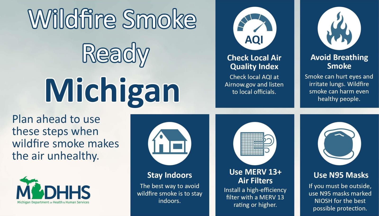MDHHS Wildfire Smoke Infographics