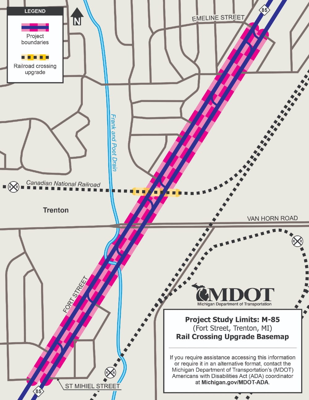 M-85 Railroad Crossing Improvement Study