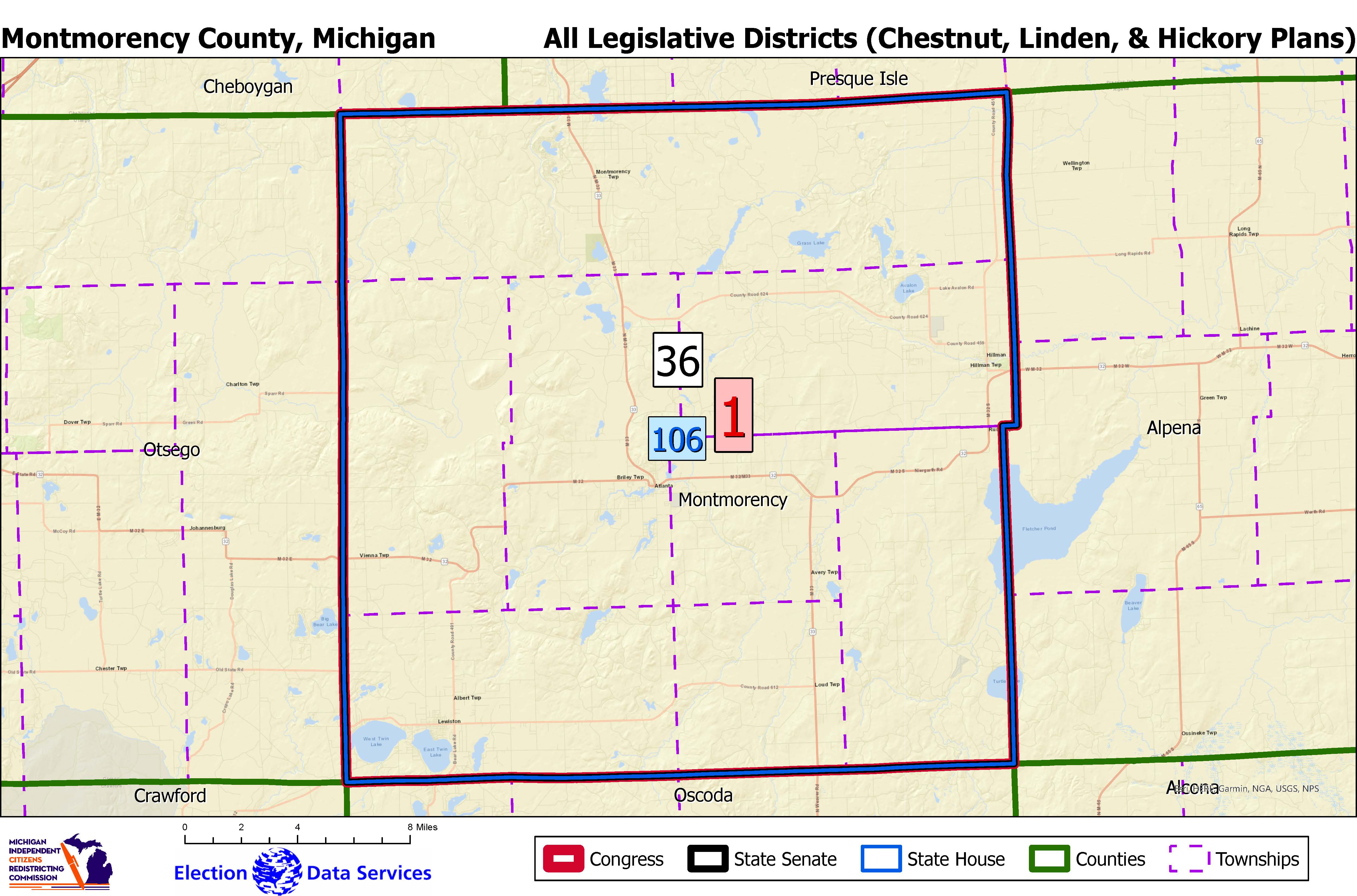 Cheboygan Michigan School District Map