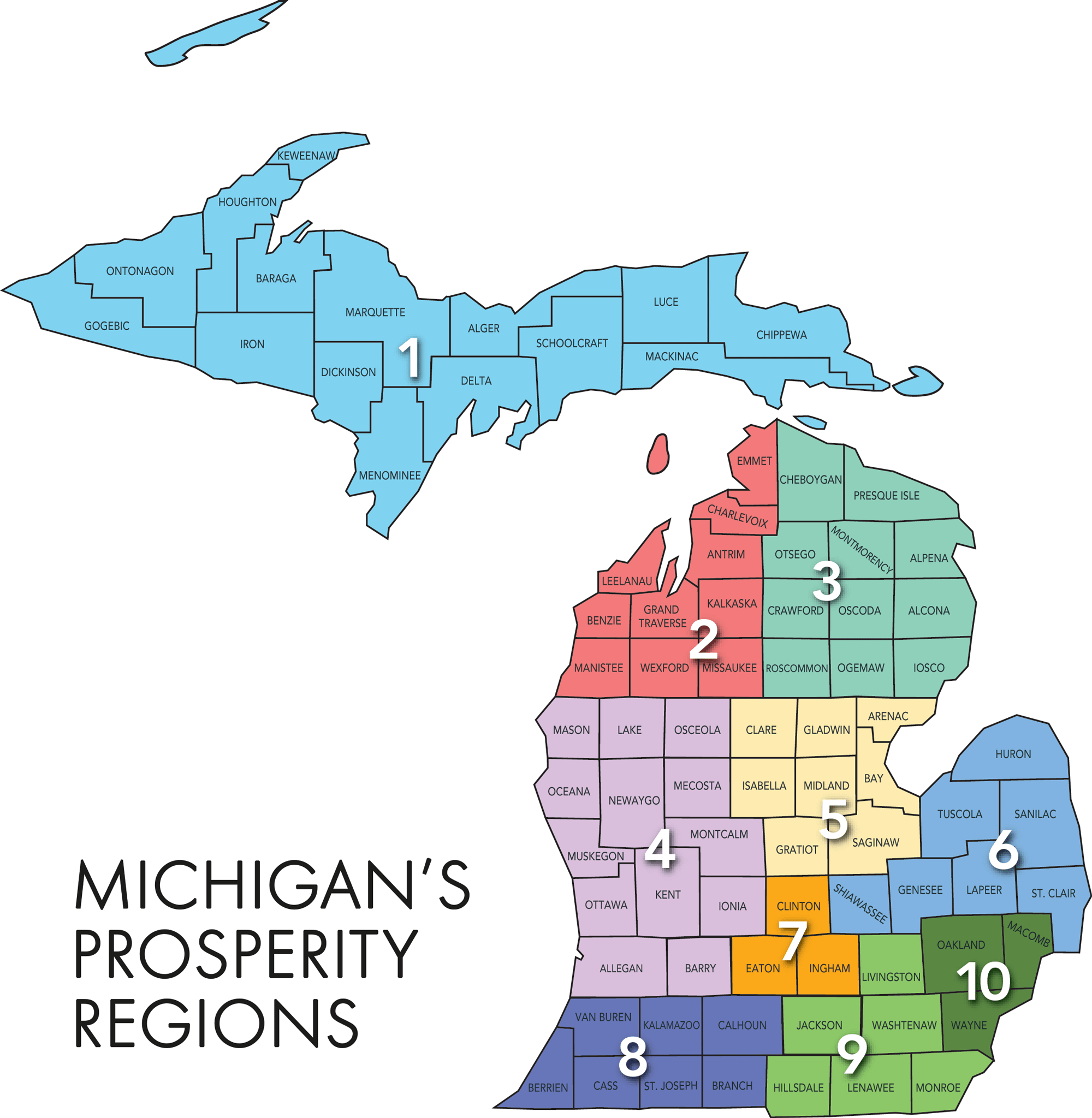 Opportunity Zone Prosperity Region Maps