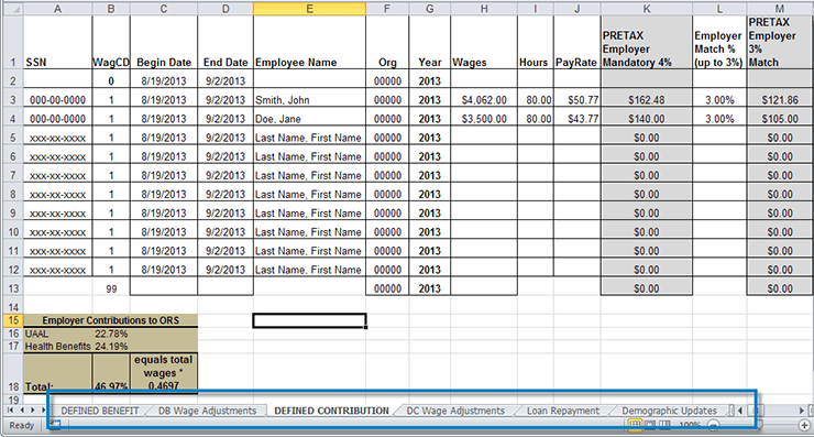 Defined Contribution (DC) Reporting Process