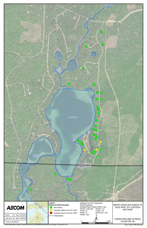 North Post of Camp Grayling Area of Interest (Waters, Otsego & Crawford ...
